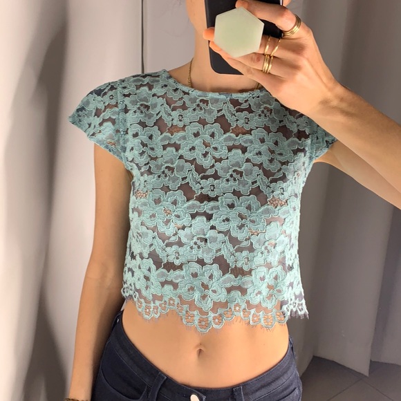 Alexis | Tops | Powder Blue Alexis Barbara Crop Top | Poshmark
